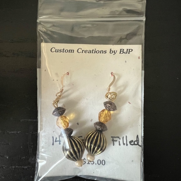 Custom Designs by BJP | Jewelry | Antique Looking Gold Bead Drop ...